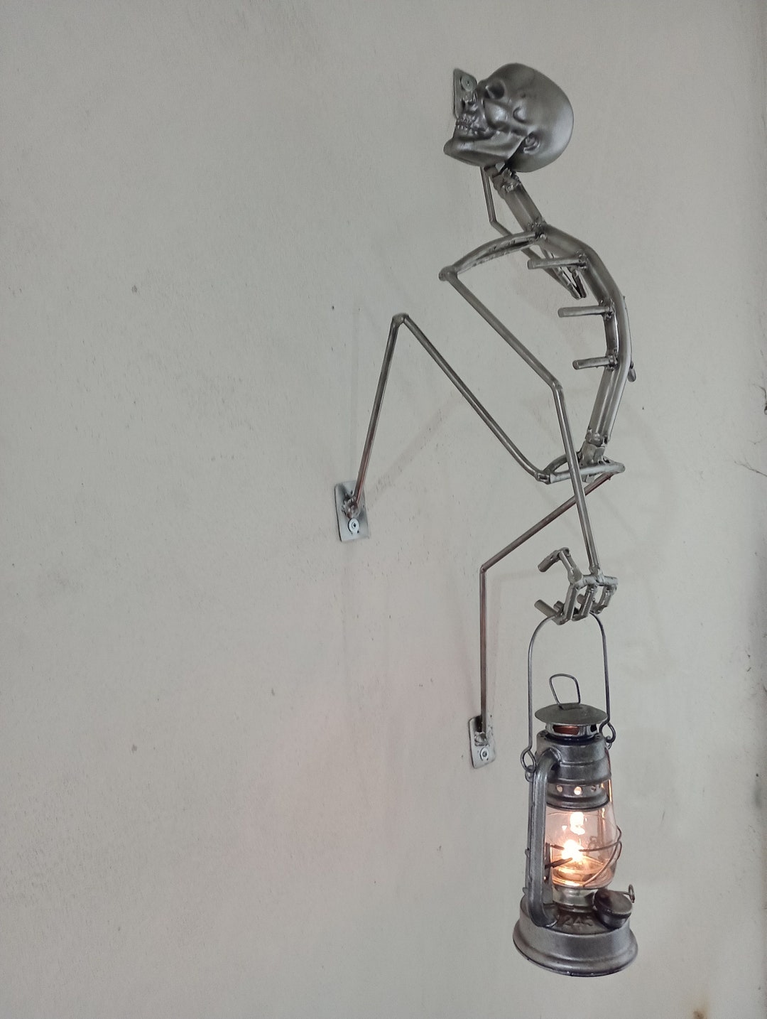 Skeleton, Solar Lamp, Wall, Hanging, Wall Lamp, Skull, Skeleton Lamp ...