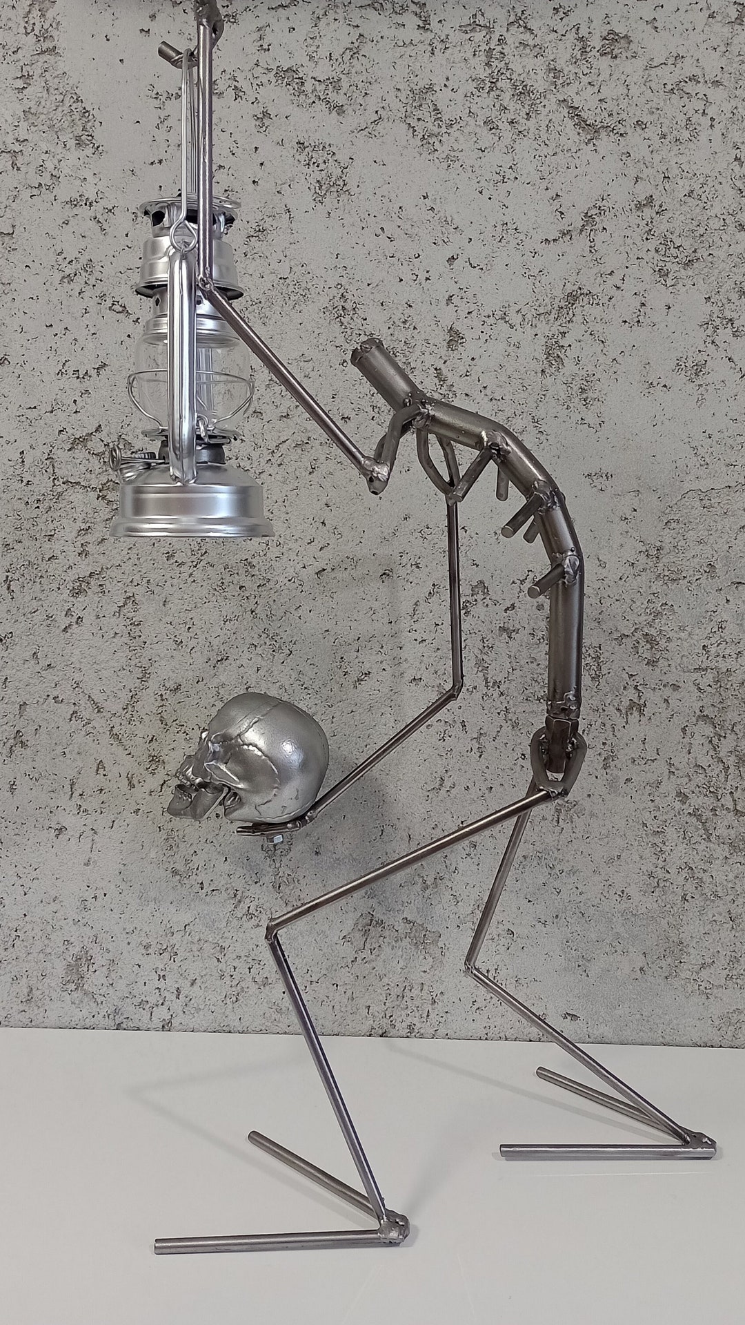 Stand, Floor Lamp, Skeleton Lamp, Metal Skeleton With Oil Lamp, Gothic ...