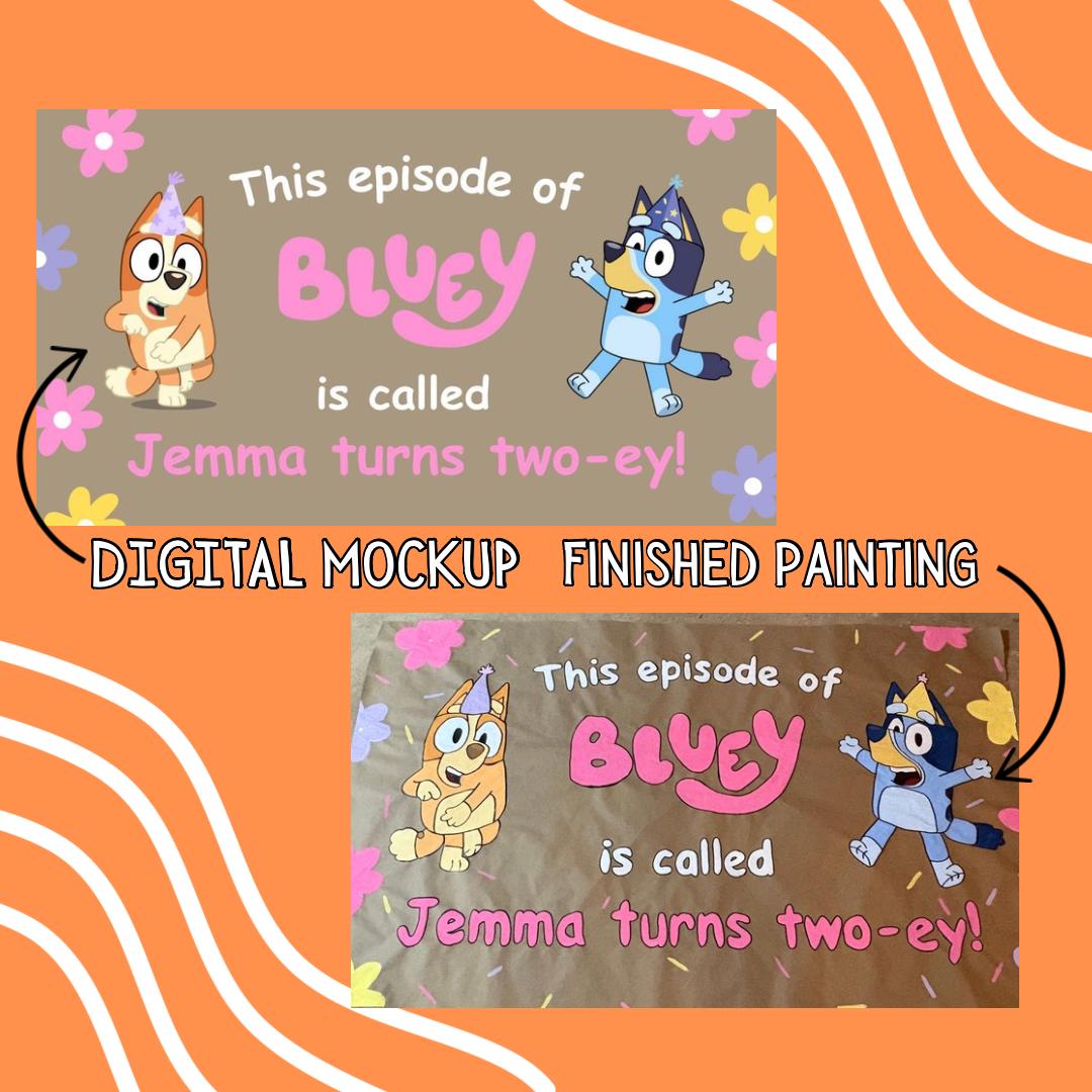 Custom Hand Painted Kraft Paper Banners • Engagement Banners • Birthday ...