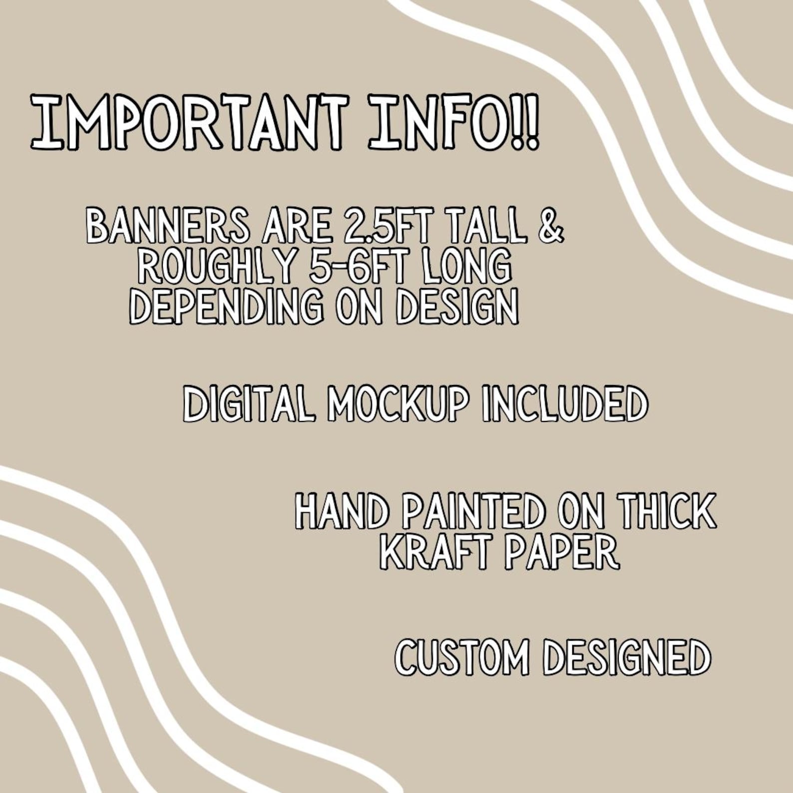 Custom Hand Painted Kraft Paper Banners • Engagement Banners • Birthday ...