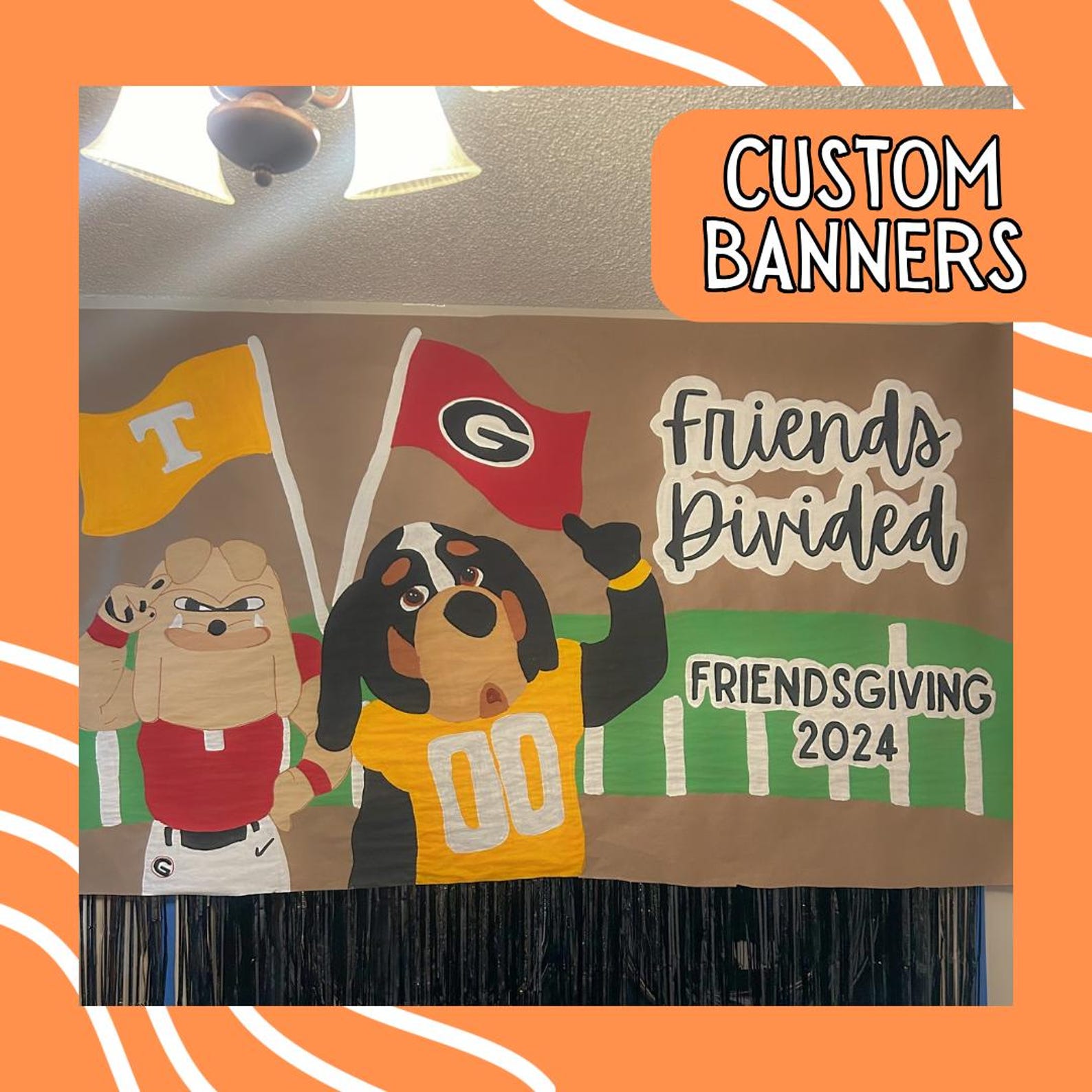 Custom Hand Painted Kraft Paper Banners • Engagement Banners • Birthday ...