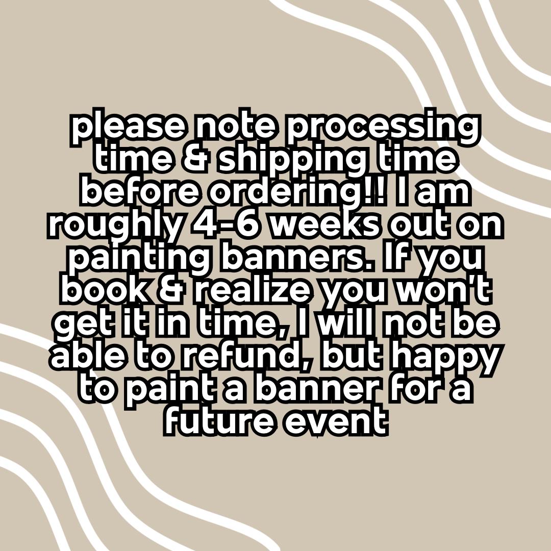 Custom Hand Painted Kraft Paper Banners • Engagement Banners • Birthday ...