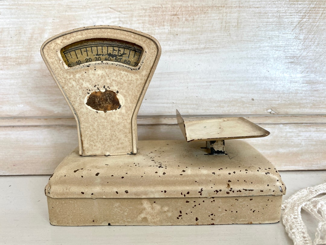 Antique Enamel Scale 1930s Miniature Dollhouse Grocery Store Accessory ...