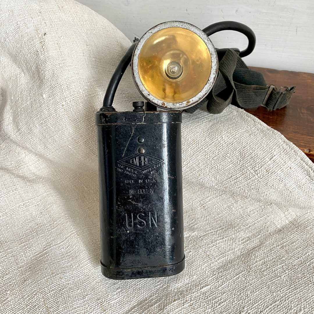 Antique US Navy Head Lamp WWII Vintage Military Empire 802-N Usn ...