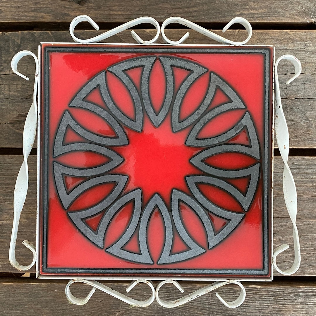 Mid-century Key Box Wall Mount 50s Vintage Metal Key Cabinet With Red ...