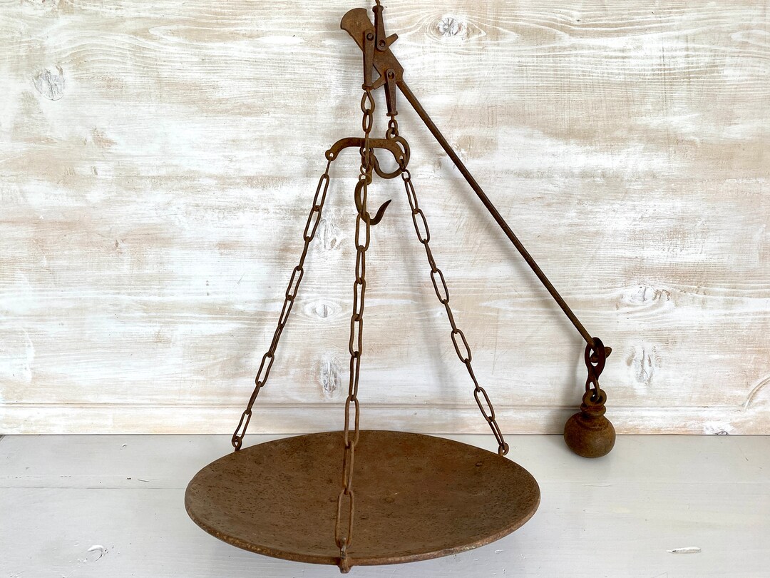 Antique Roman Scale Hanging Weighing Scale Hand Forged Vintage - Etsy