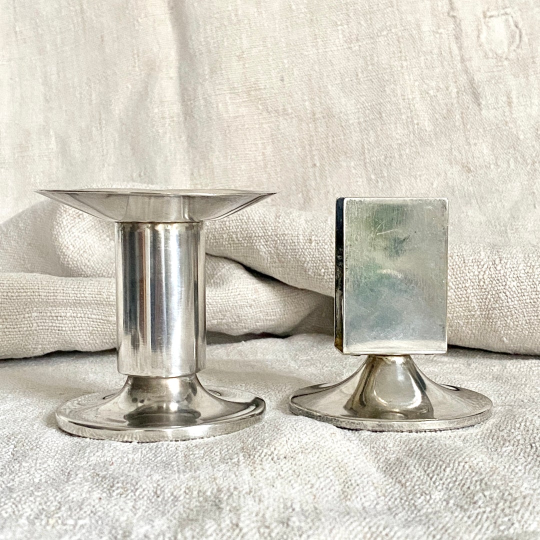 Art Deco WMF IKORA Silver Plated Candle Holder and Matchbox Holder - Etsy