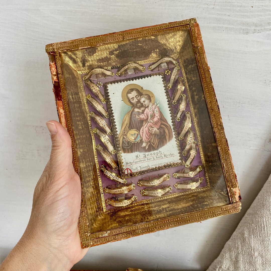 Antique Reliquary With 21 Relics St. Joseph 1800s Framed - Etsy