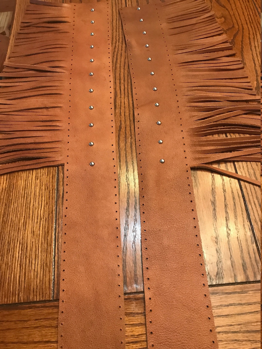 Desert Tan Leather Rear Crash Bar Fringe for Indian Motorcycles - Etsy
