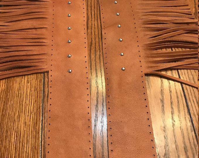 Desert Tan Leather Rear Crash Bar Fringe for Indian Motorcycles - Etsy