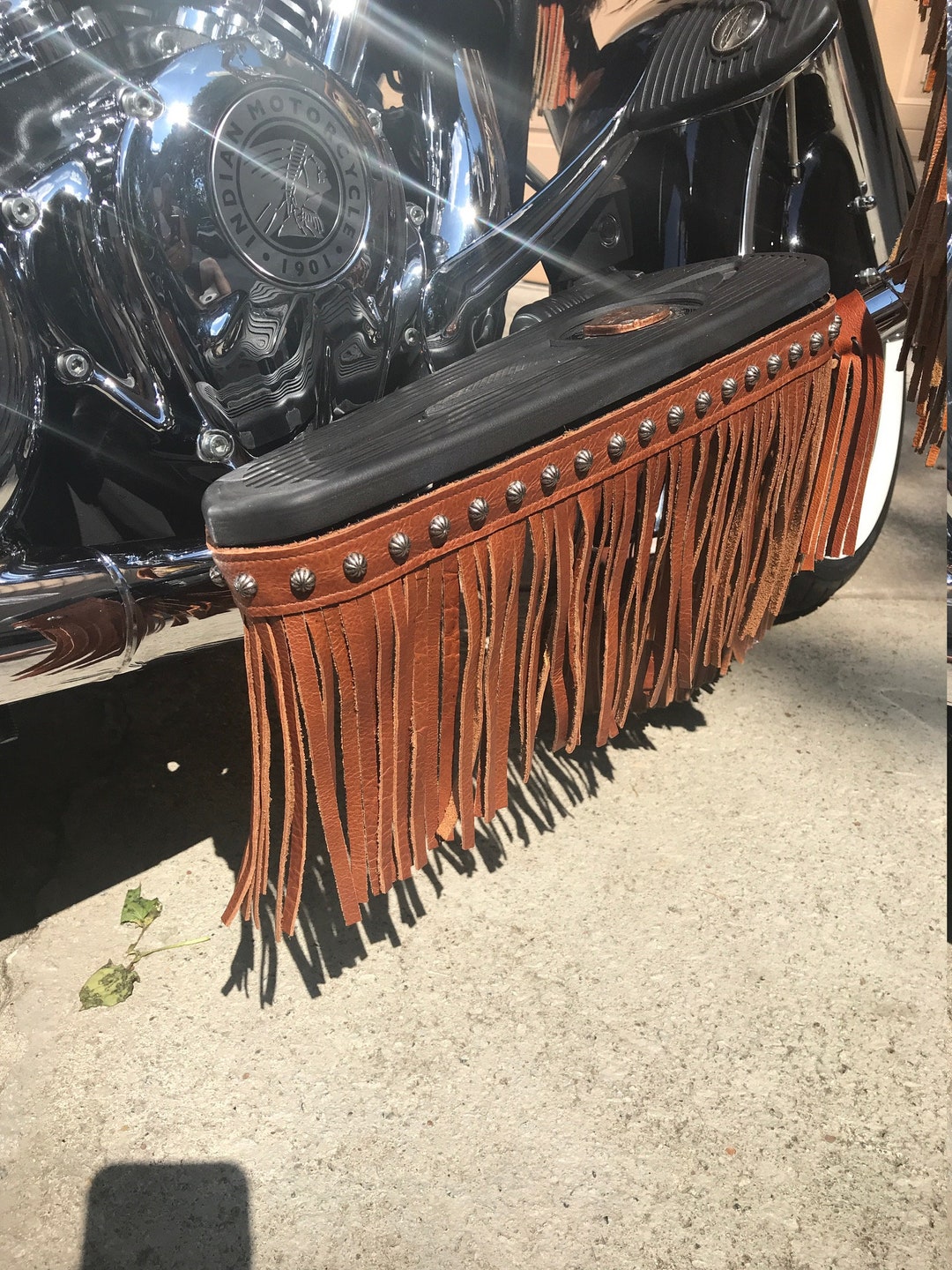Desert Tan Leather Floorboard Fringe for Indian Motorcycles - Etsy