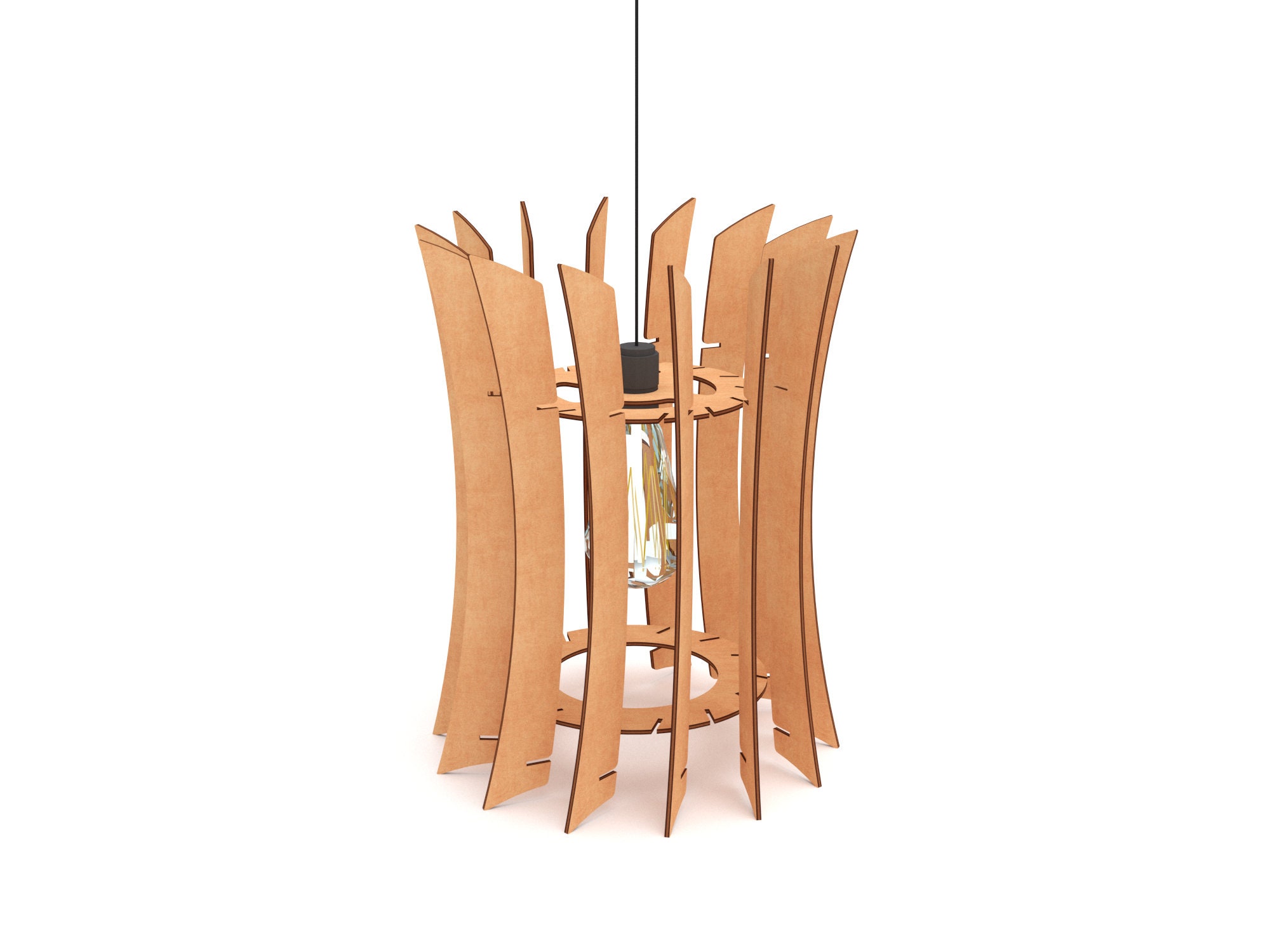 Laser Cut Lamp Design Vector Dxf, Svg, Eps, Ai, Cdr File - Cnc Project ...
