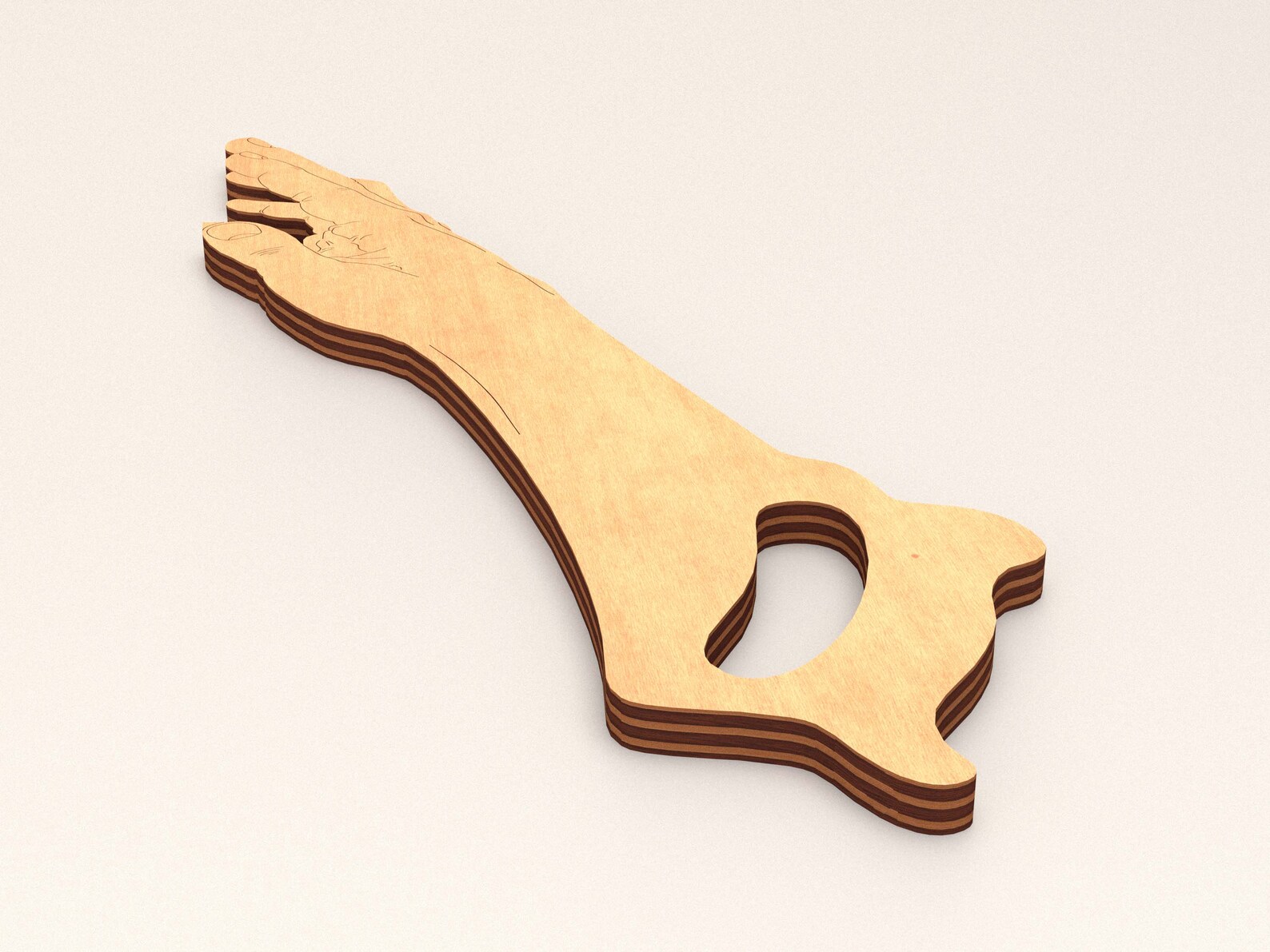 Push Stick Hand for Woodworking - Laser Cutting Template for Carpentry ...