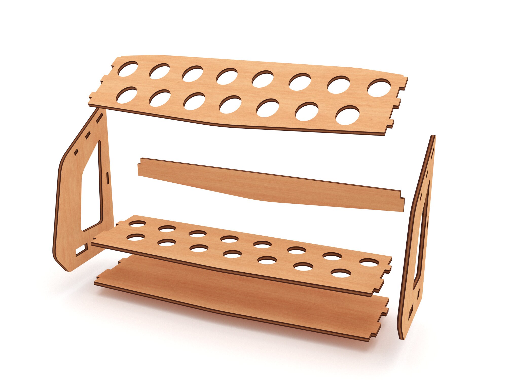 Test Tube Spice Rack Vector File Laser Cut Project for Cnc - Etsy