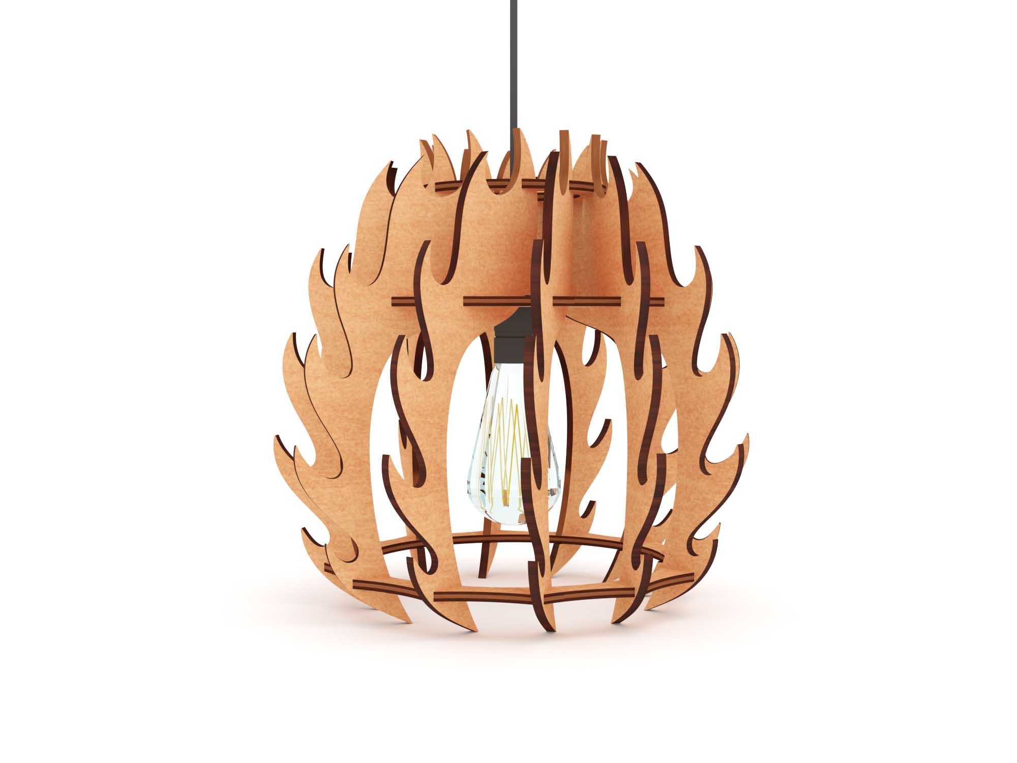 Wooden Lamp Vector Dxf, Svg, Eps, Ai, Cdr File - Cnc Project for Laser ...