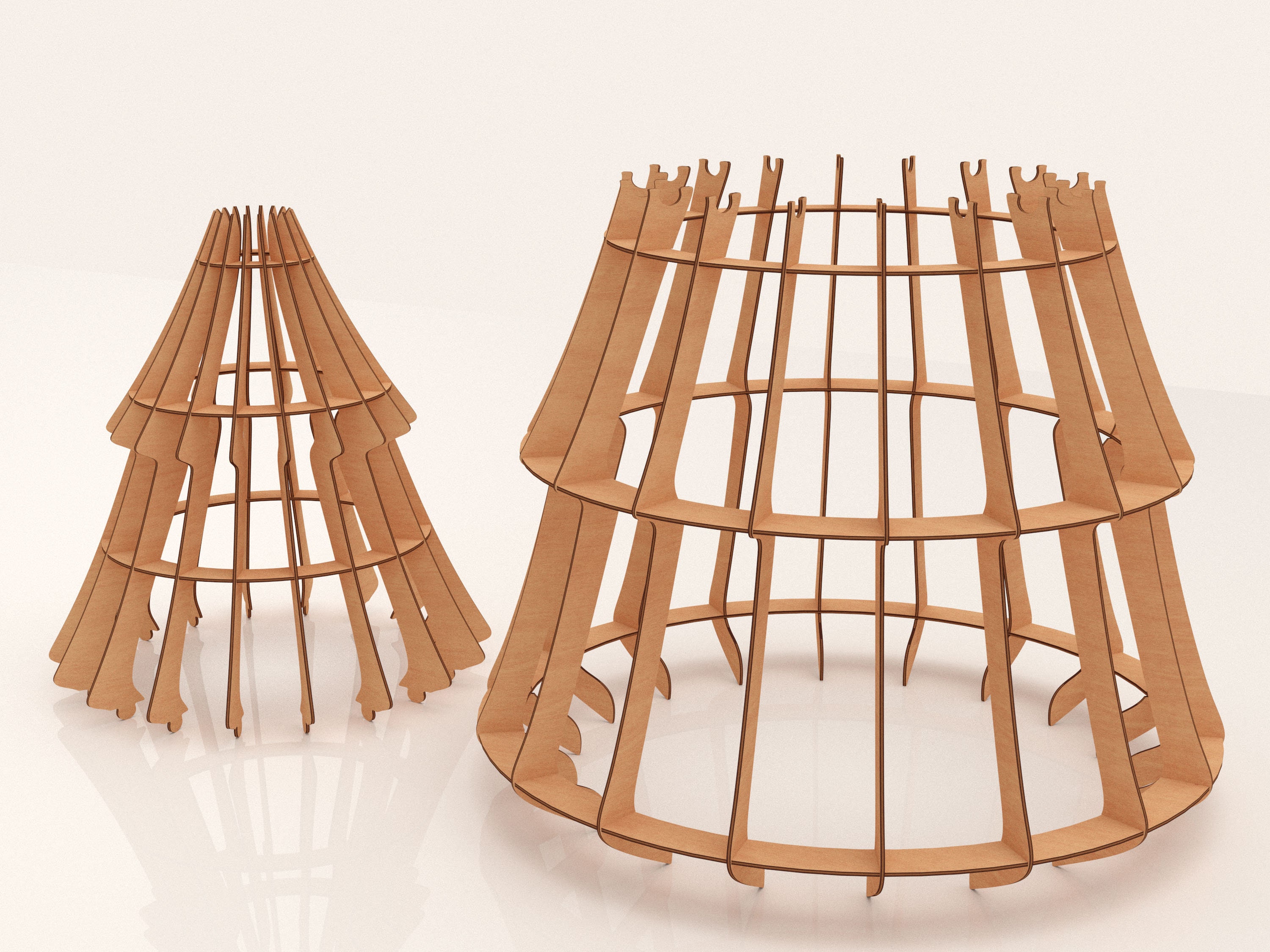 Laser Cut, Large Christmas Tree - Vector File - 2 Different Thicknesses ...