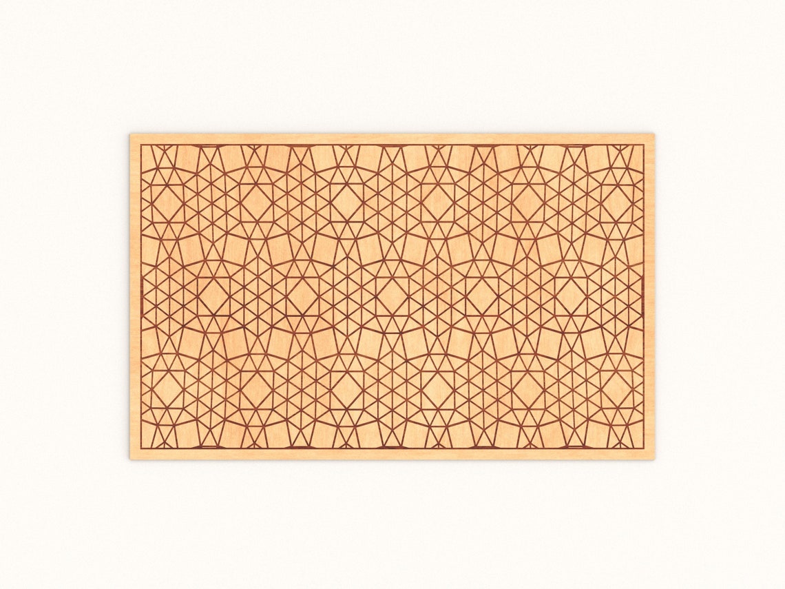 Hexagonal Parametric Ornamental Board Wooden Decor Laser - Etsy