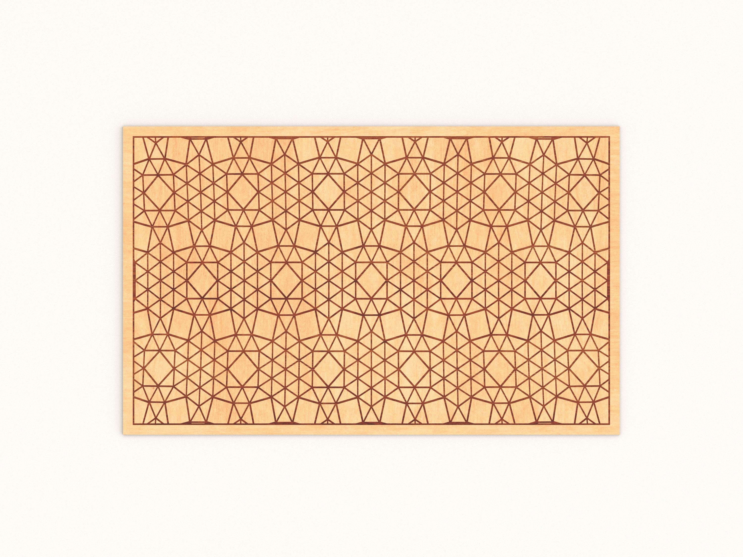 Hexagonal Parametric Ornamental Board - Wooden Decor - Laser Cut ...