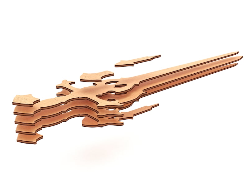 Laser Cut Sword File - Project Template - Wooden Cosplay Prop - Toy ...