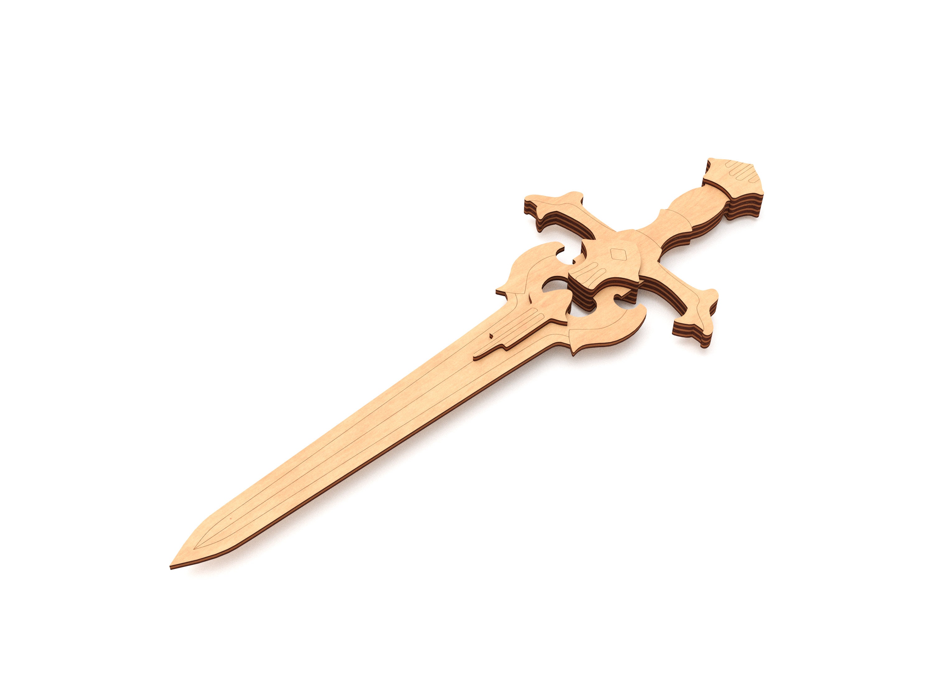 Laser Cut Sword File - Project Template - Sword Vector File - Weapon ...