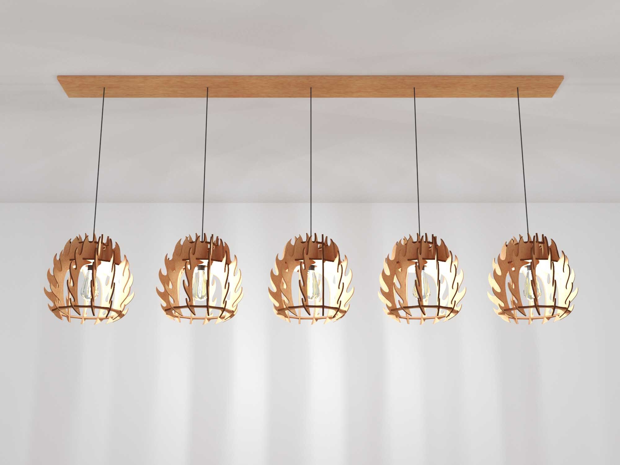 Wooden Lamp Vector Dxf Svg Eps Ai Cdr File Cnc Project - Etsy