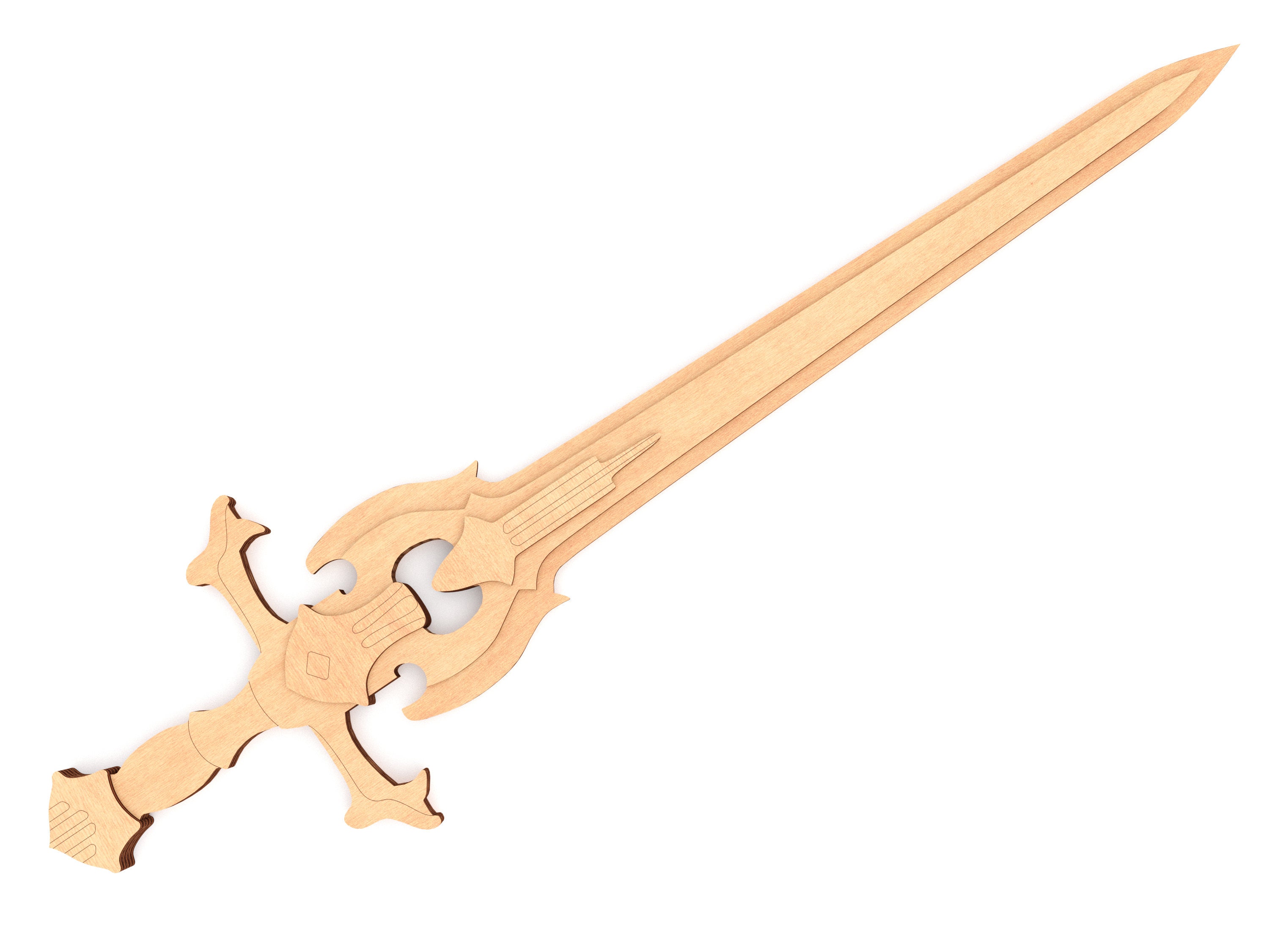 Laser Cut Fantasy Sword File: CNC Cosplay Prop (digital Download) - Etsy