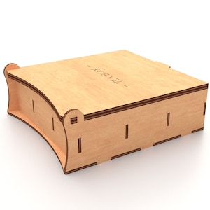 Tea Box Organizer Vector File - Laser Cut Project Template - 9 Slots ...