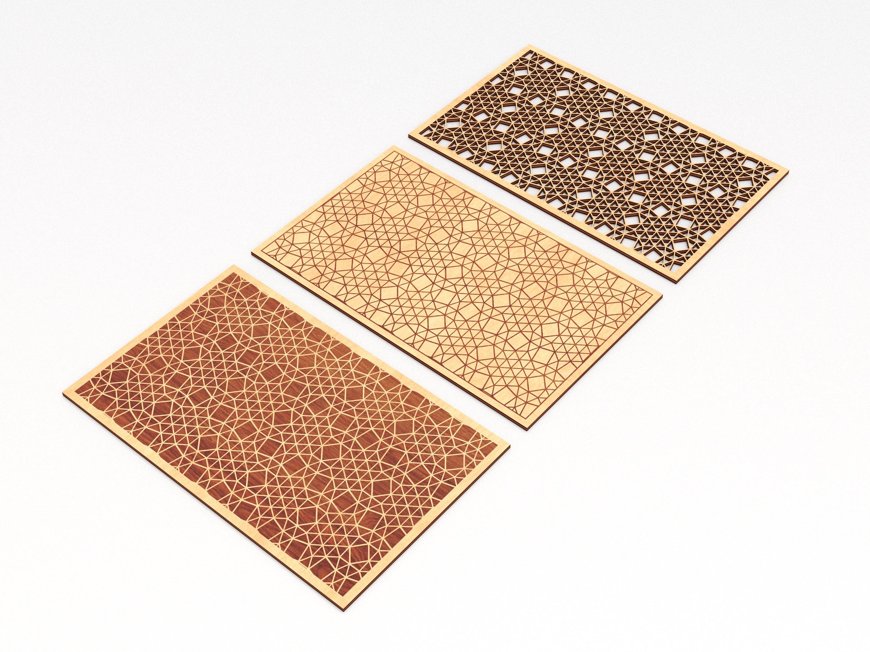 Hexagonal Parametric Ornamental Board - Wooden Decor - Laser Cut ...
