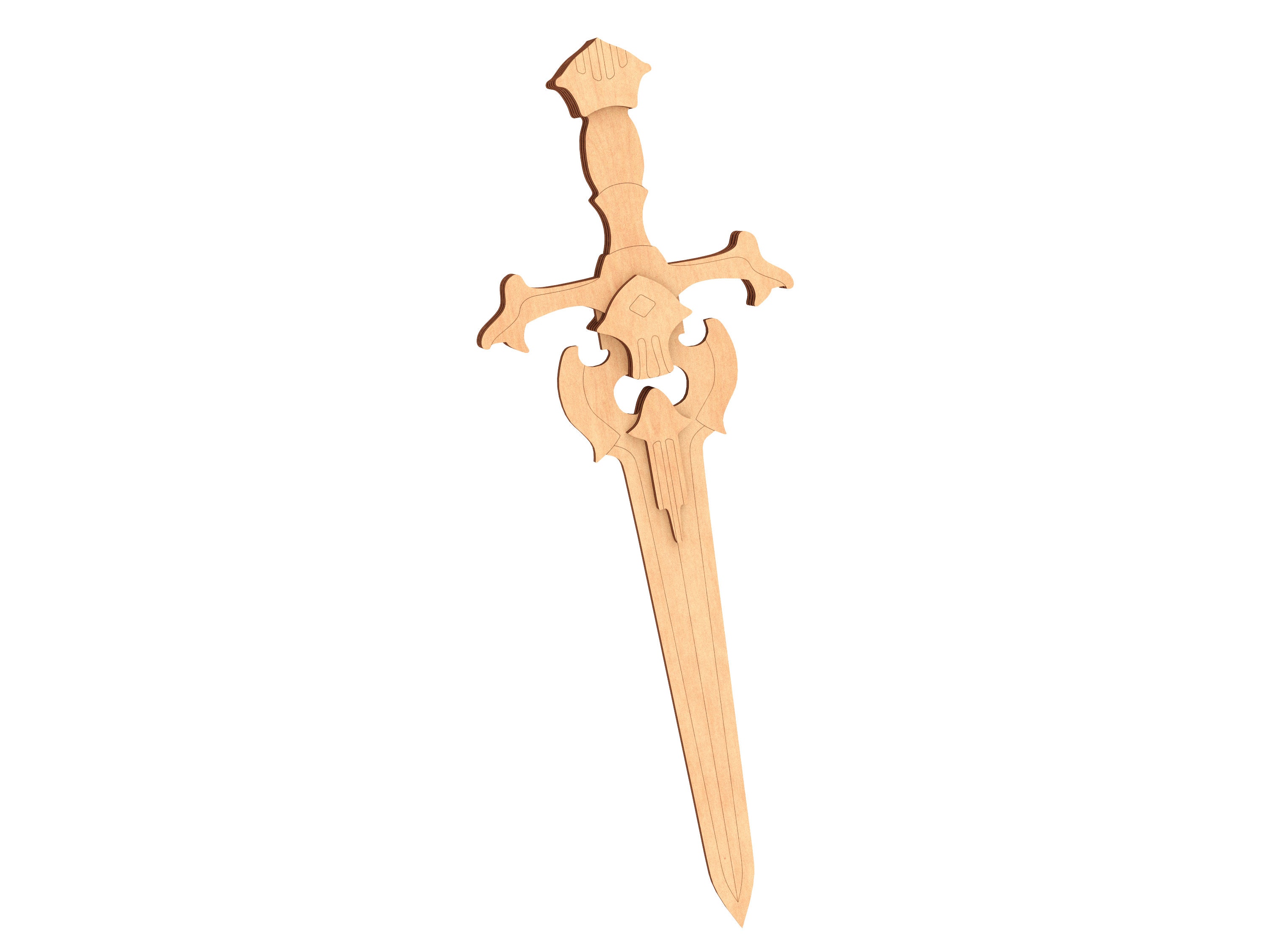 Laser Cut Sword File - Project Template - Sword Vector File - Weapon ...