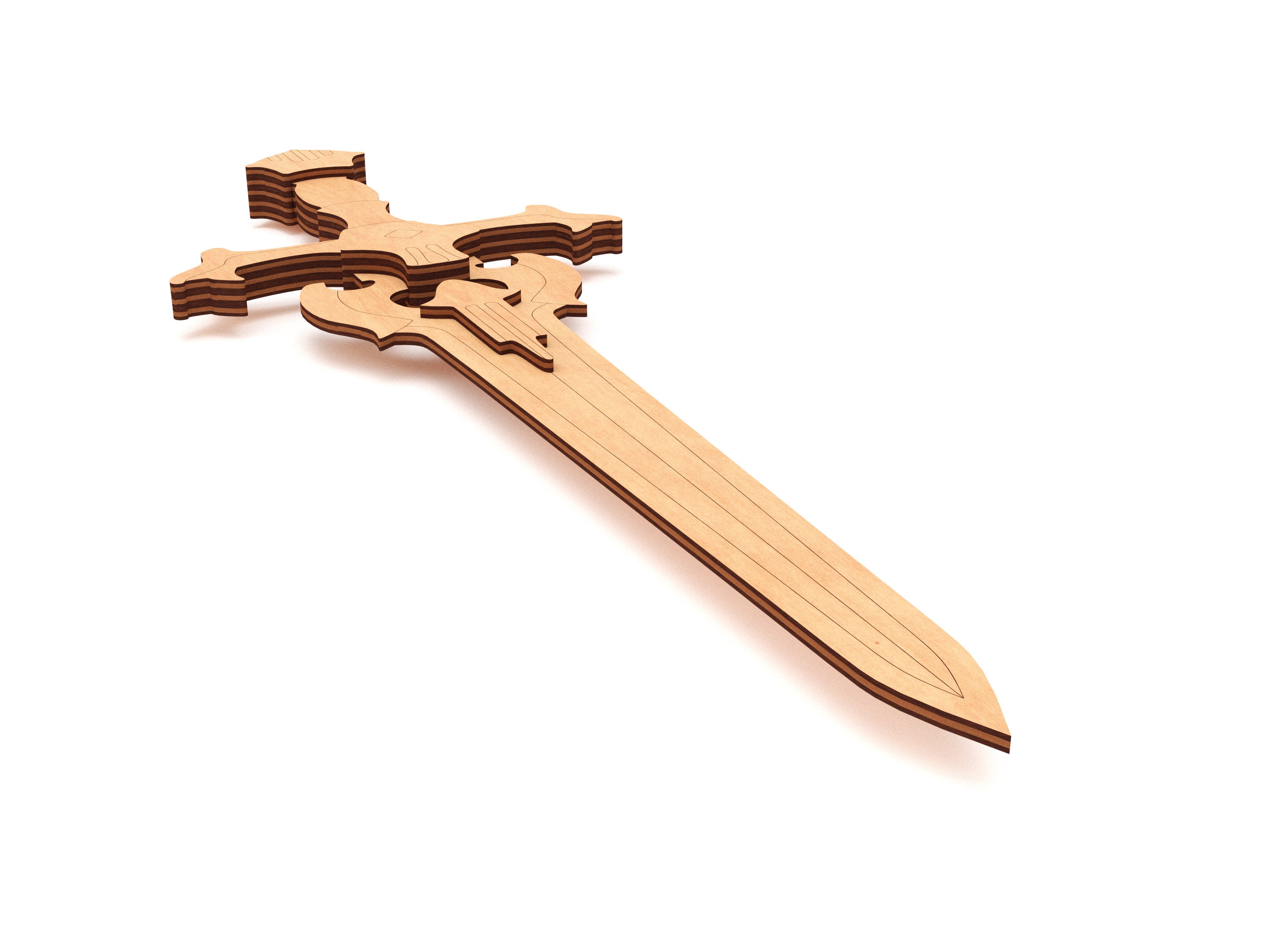 Laser Cut Sword File Project Template Sword Vector File Weapon Svg Toy ...