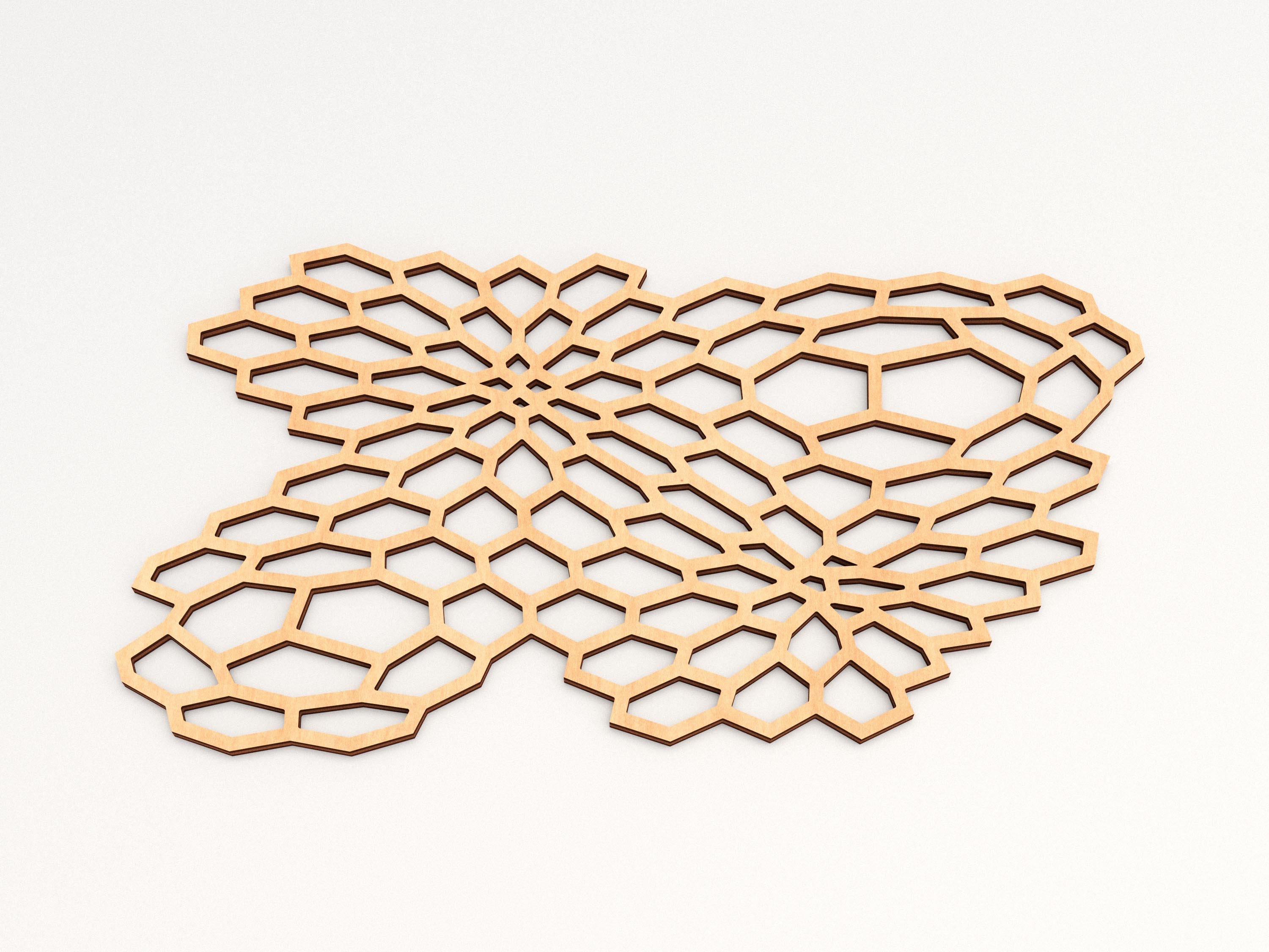 Modern, Hexagonal Wall Art - Parametric Design - Ornamental Board ...