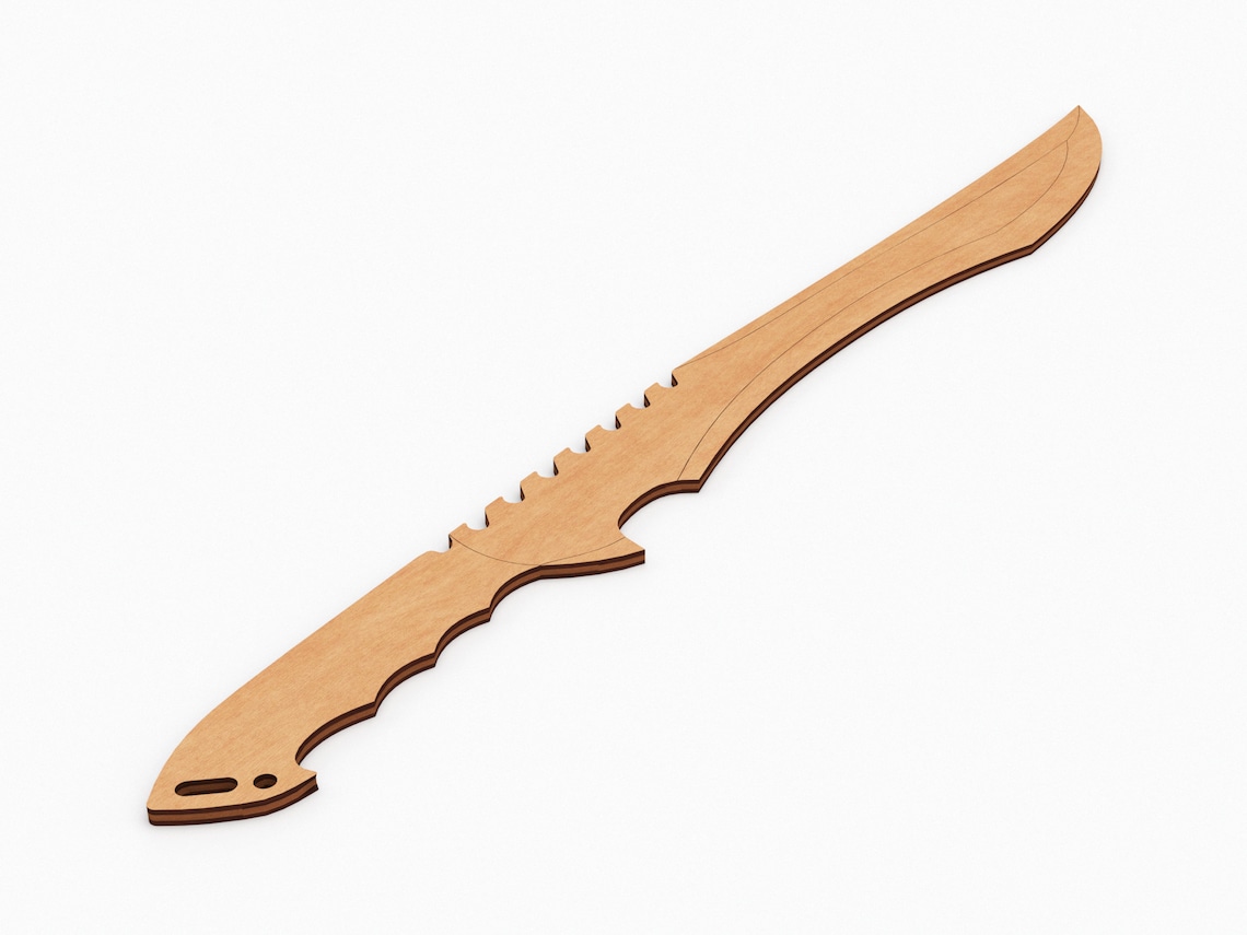 Ninja Sword Vector File - Wooden Cosplay Prop - Laser Cut Project ...
