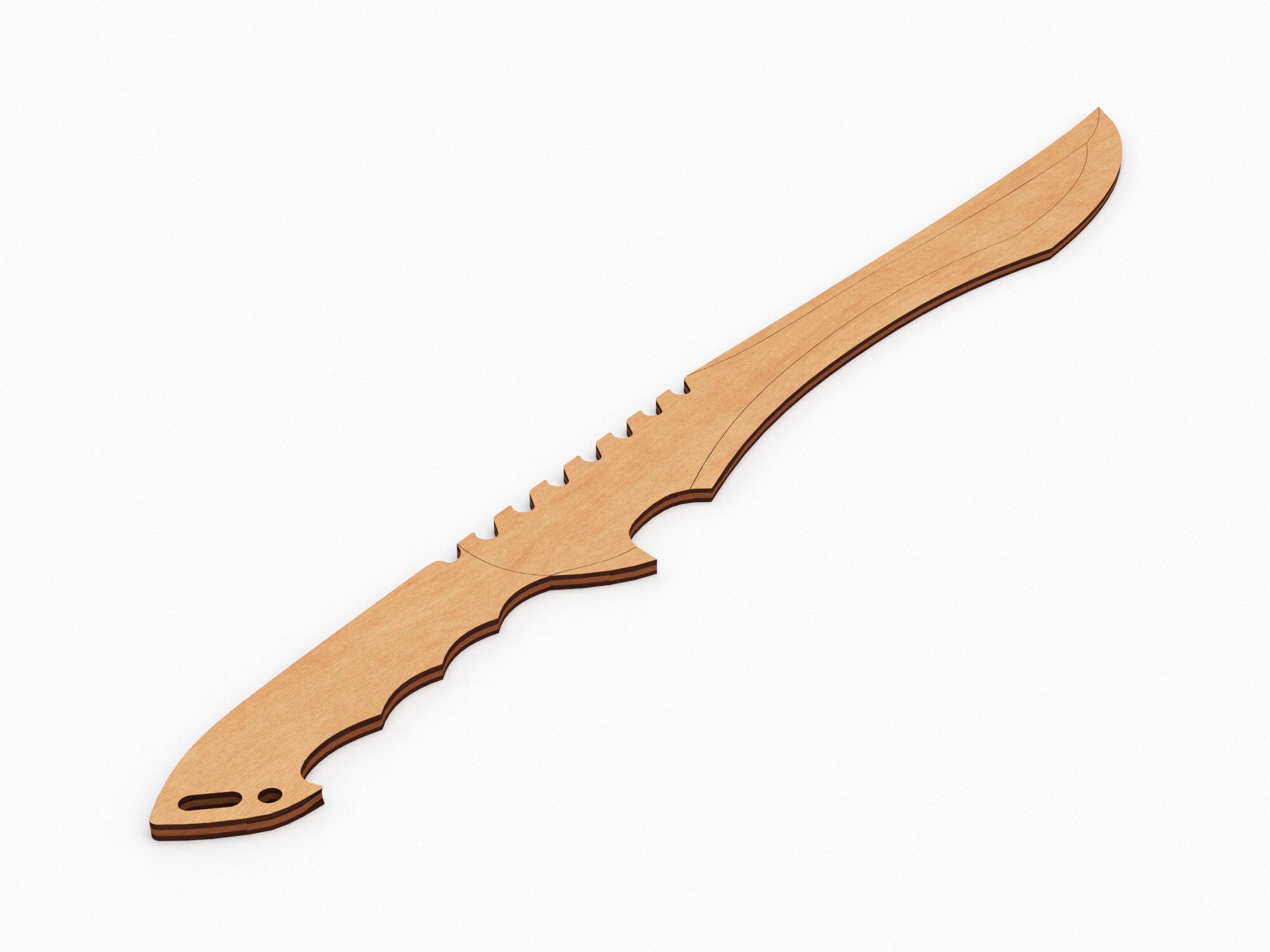 Ninja Sword Vector File - Wooden Cosplay Prop - Laser Cut Project ...