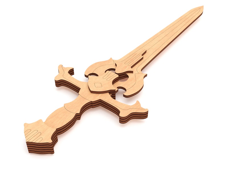 Laser Cut Sword File Project Template Sword Vector File Weapon Svg Toy ...