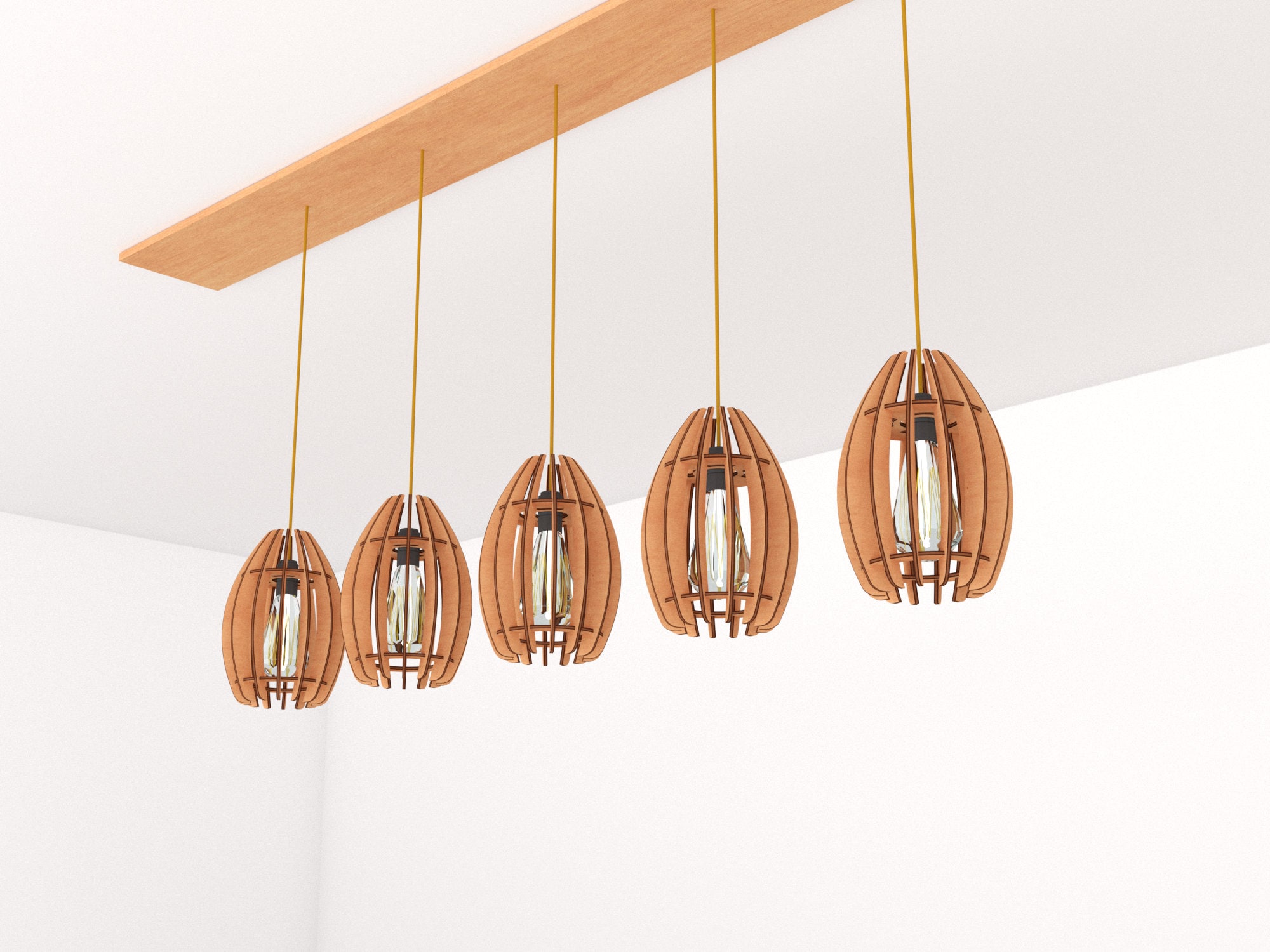 Wooden Lamp Vector Dxf, Svg, Eps, Ai, Cdr File - Cnc Project for Laser ...