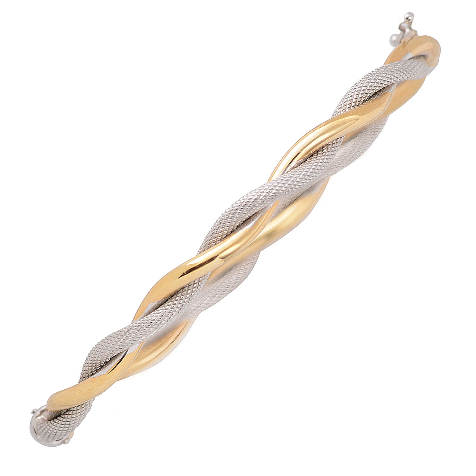 10k Two-tone Gold Interwoven Polished and Textured Finish - Etsy