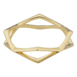 14k Yellow Gold Geometric Ring Minimalist Jewelry for Women - Etsy