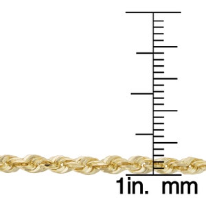 Solid 10k Yellow Gold 3 Mm Rope Chain Necklace for Men and Women - Etsy