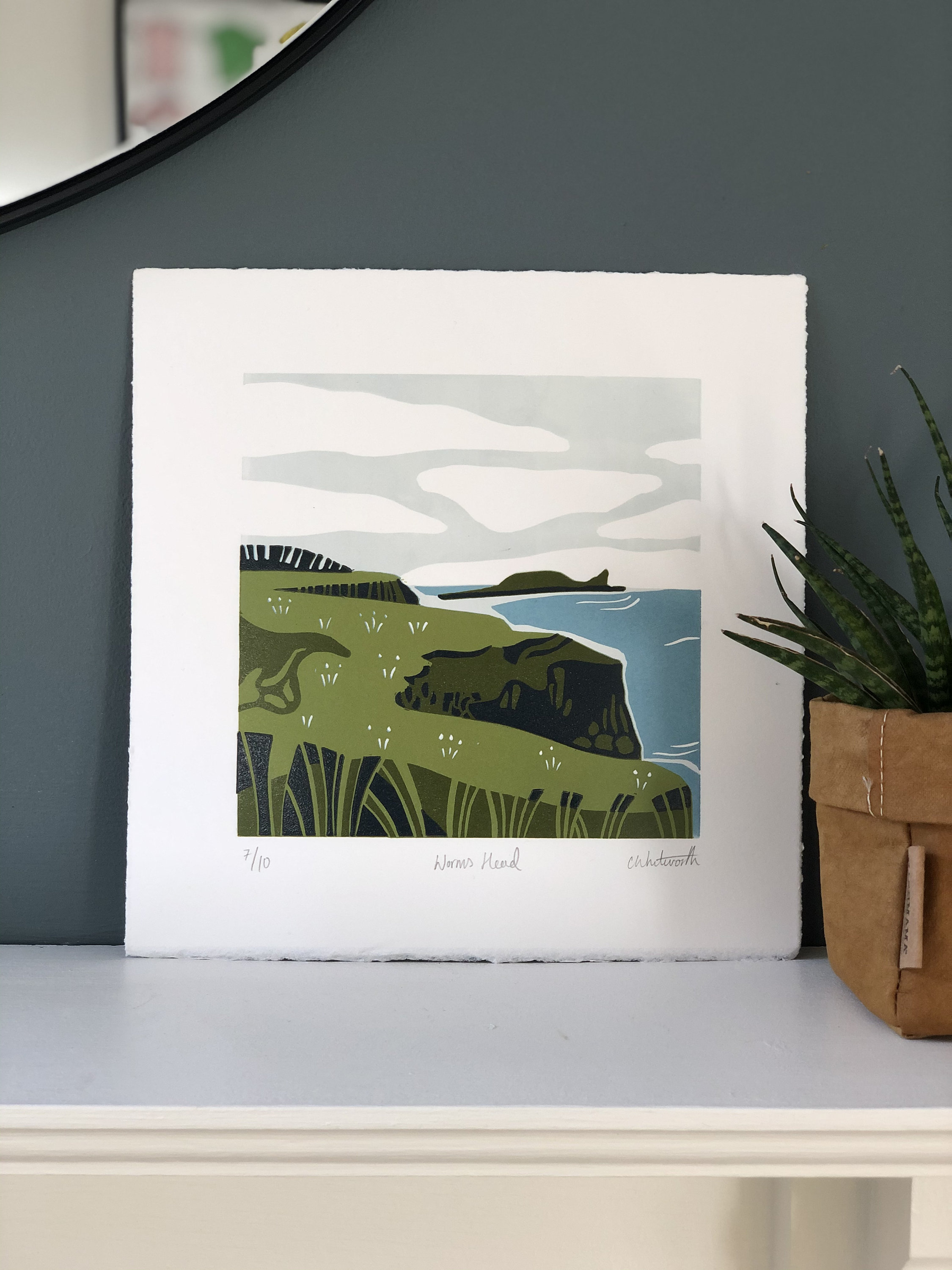 Wood & Linocut Prints Art & Collectibles Prints Linoprint The Gower ...