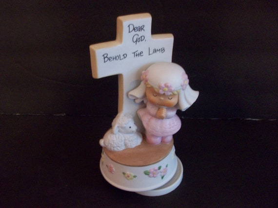 Dear God Behold the Lamb Music Box Vintage Enesco Dear God - Etsy