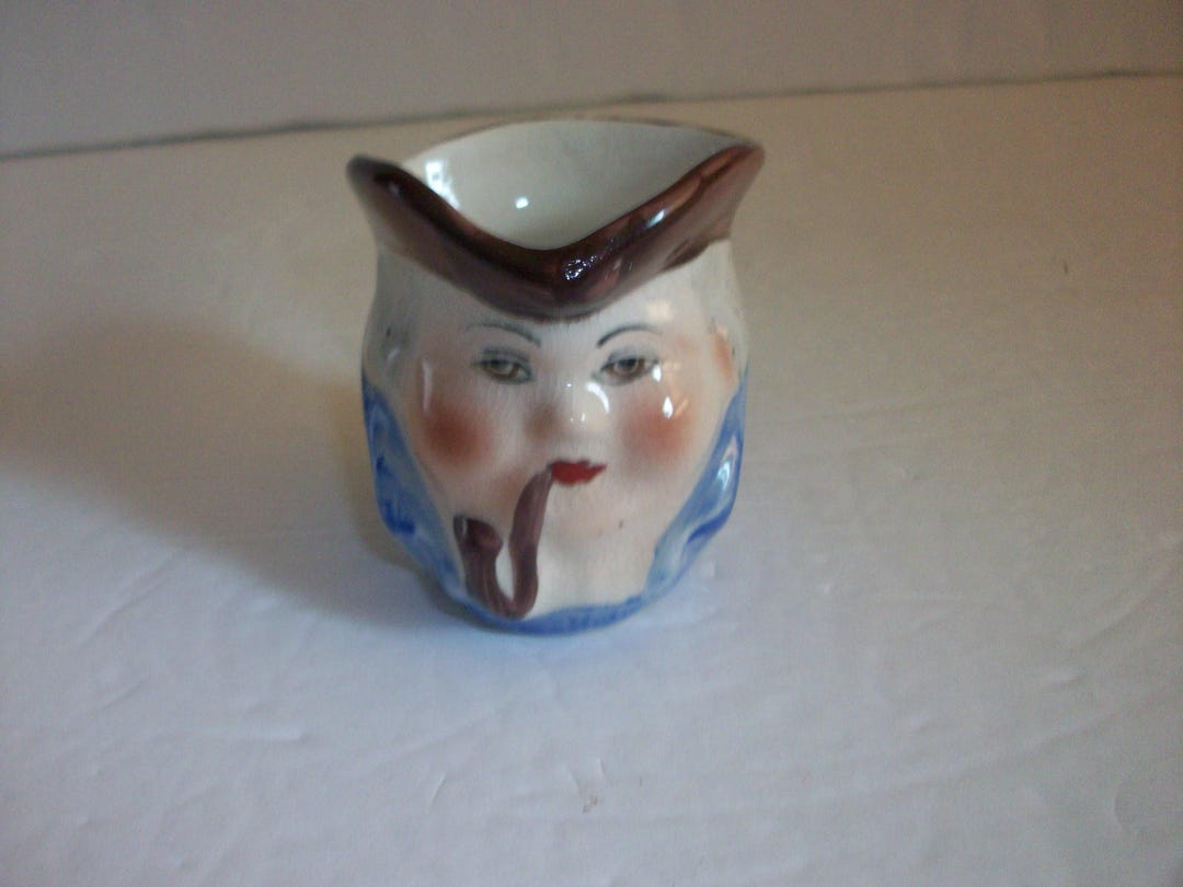 Vintage Mini Toby Style Colonial Man Ceramic Shot Glass, Drink and ...