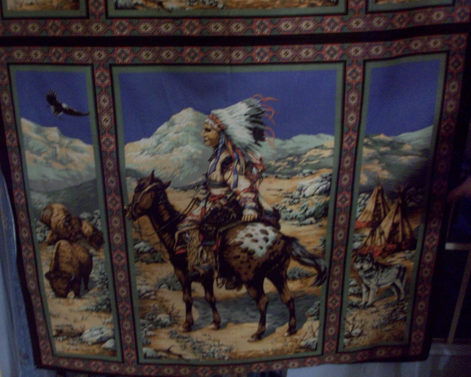 Native American Design Fabric Sewing Panel by Springs - Etsy