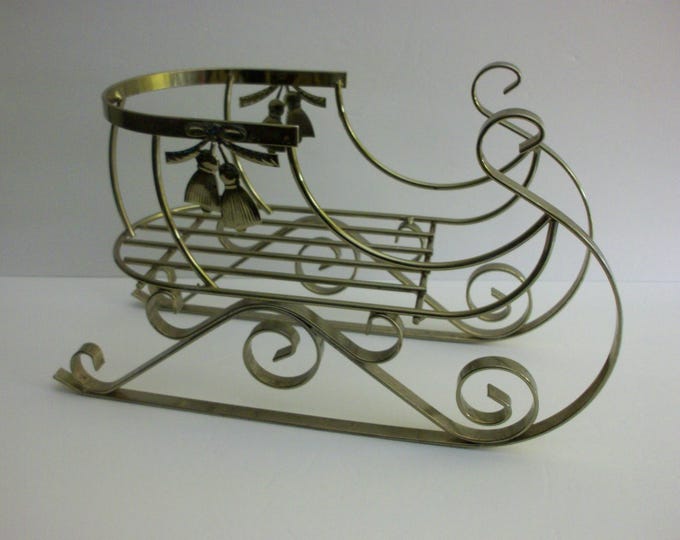 Vintage Gold Tone Sleigh by Home Interiors and Gifts (homco), Christmas ...