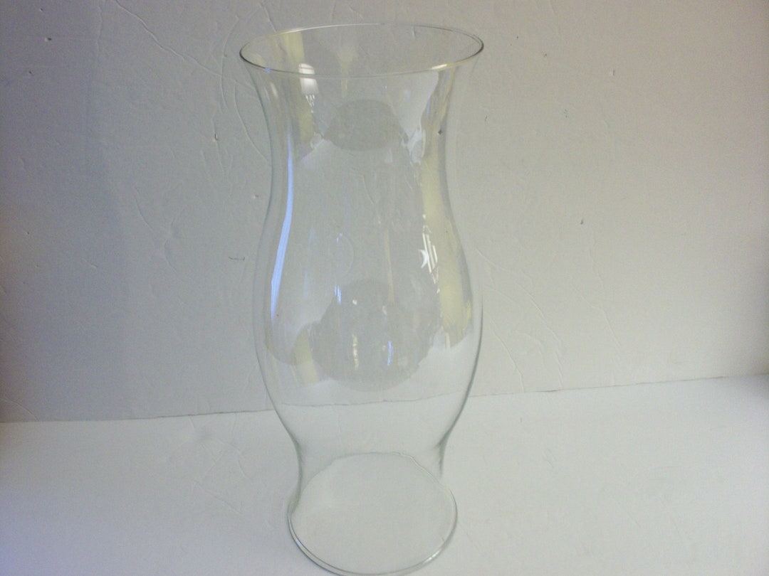 Vintage Clear Glass Hurricane Chimney - 14" Tall Candle Holder - Etsy