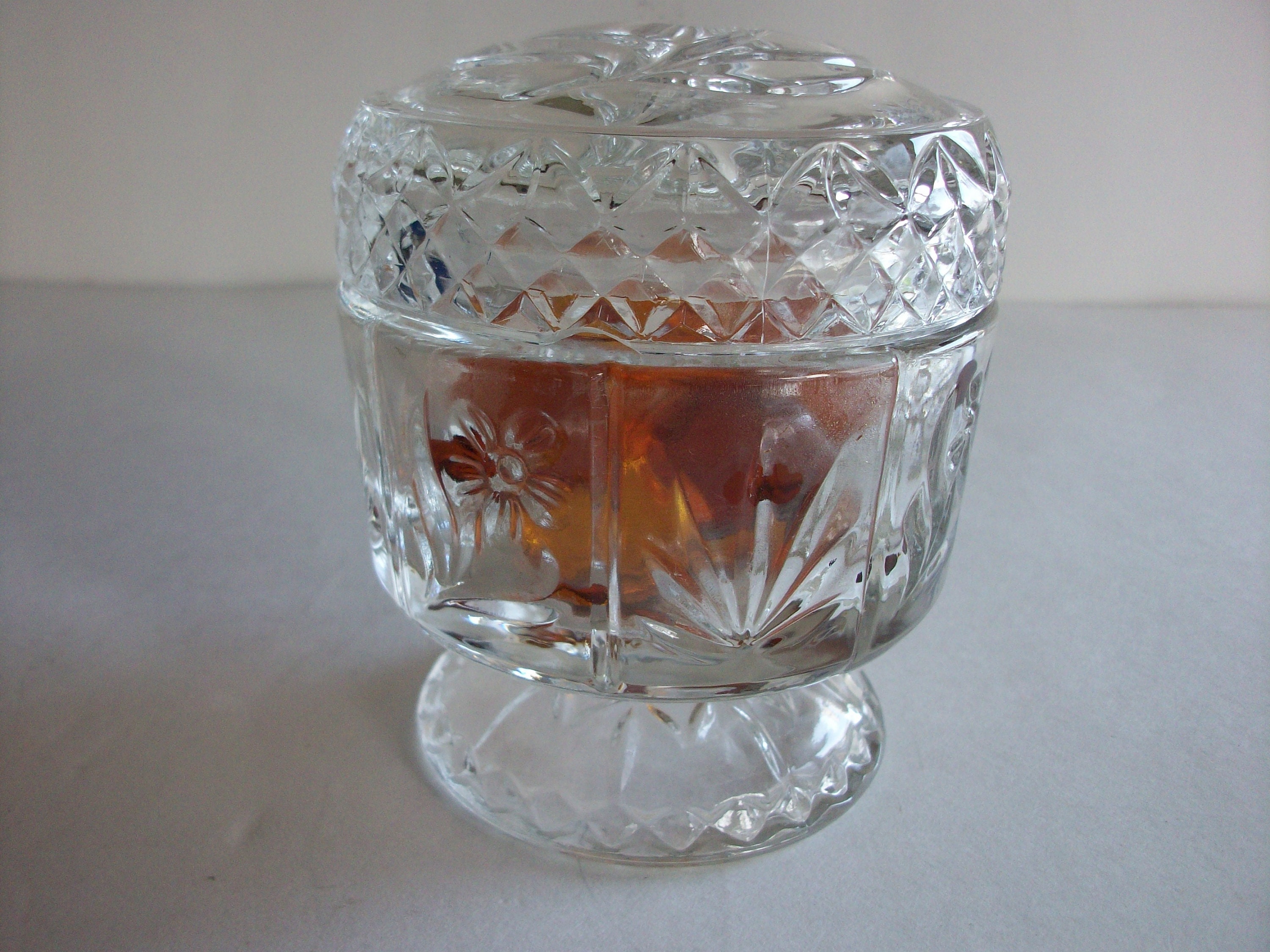 Avon Pedestal Vanity Jar With Skin so Soft Bath Oil Capsules | Etsy