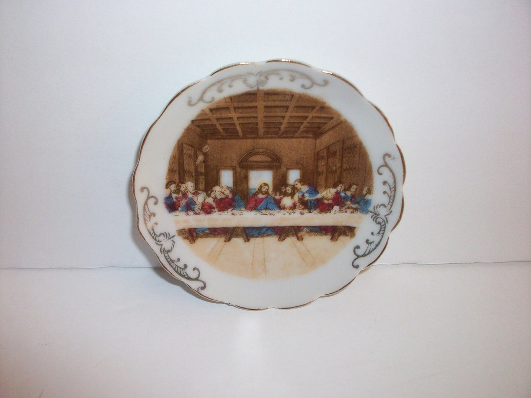 Miniature the Last Supper Porcelain Plate, Religious Decor, Collectible ...