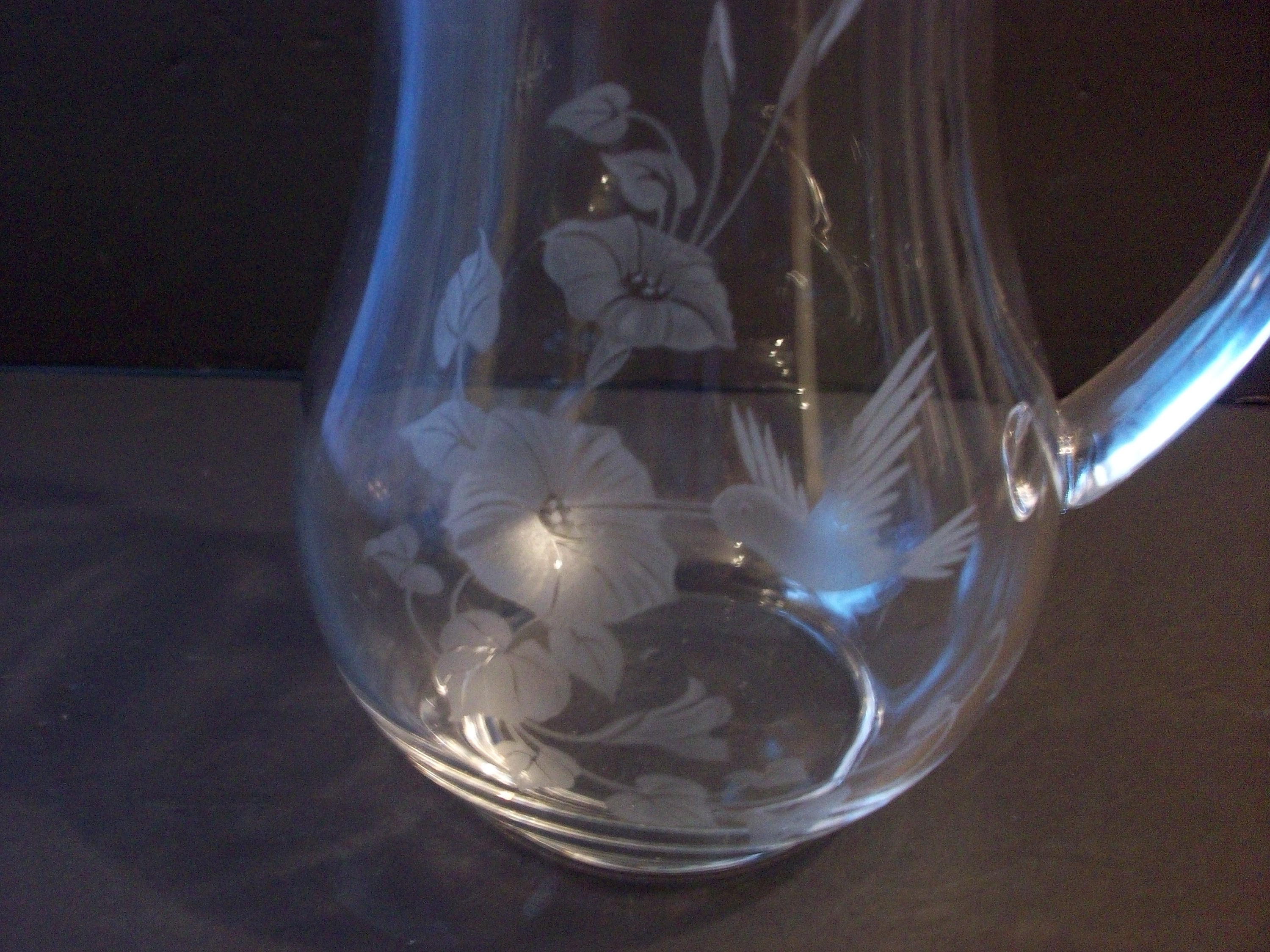 Hummingbirds and Flowers Lead Crystal Glass Pitcher by Avon - Etsy