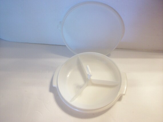 Party Tray Vintage Tupperware White Cariolier Tupperware Divided Tray ...