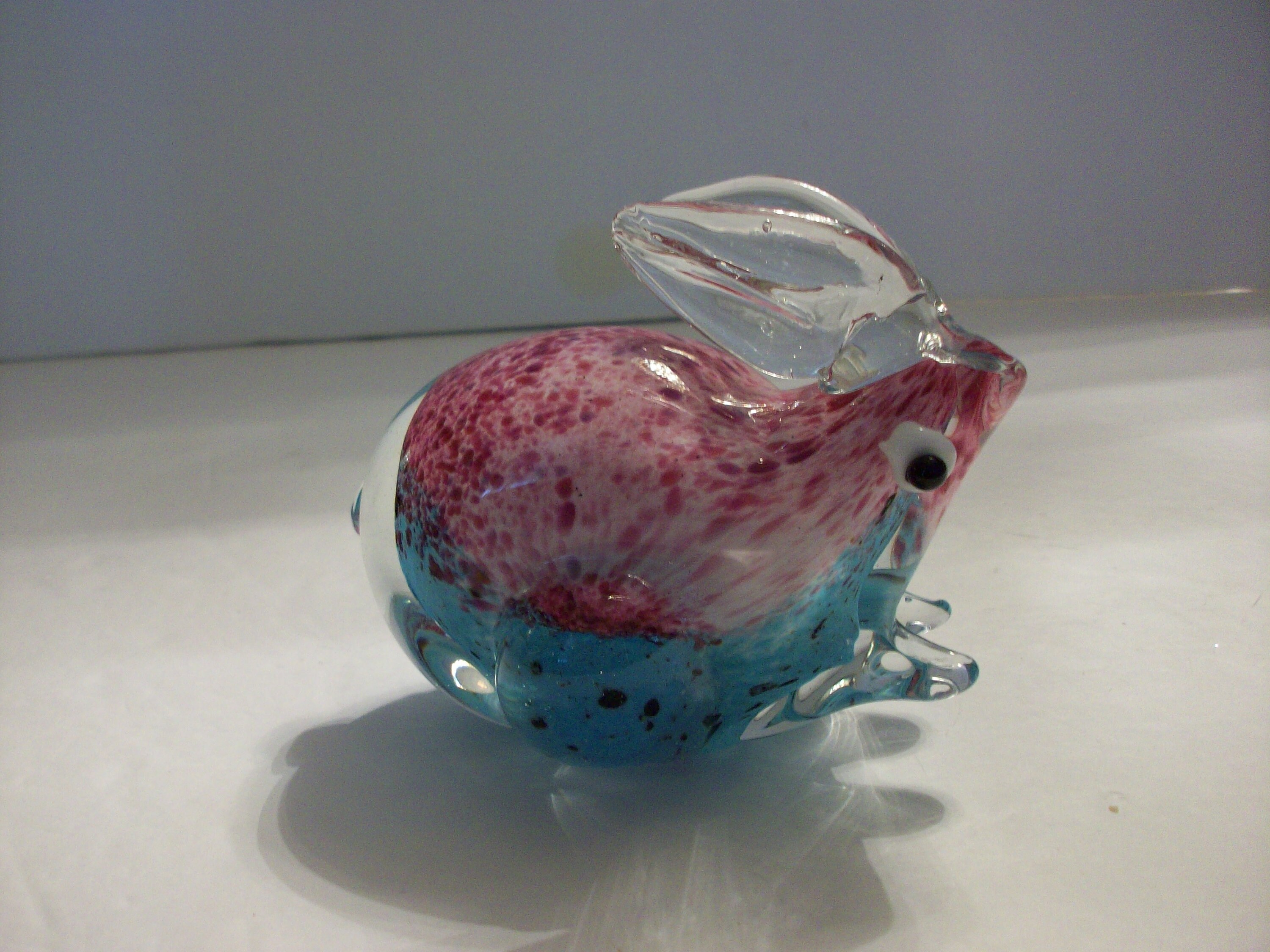 Glass Rabbit Figurine Vintage Bunny Paperweight Rabbit | Etsy