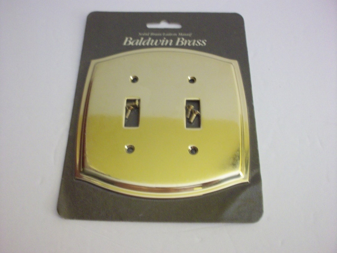 Baldwin Brass Double Toggle Switchplate Cover, Vintage Metal Decorative ...